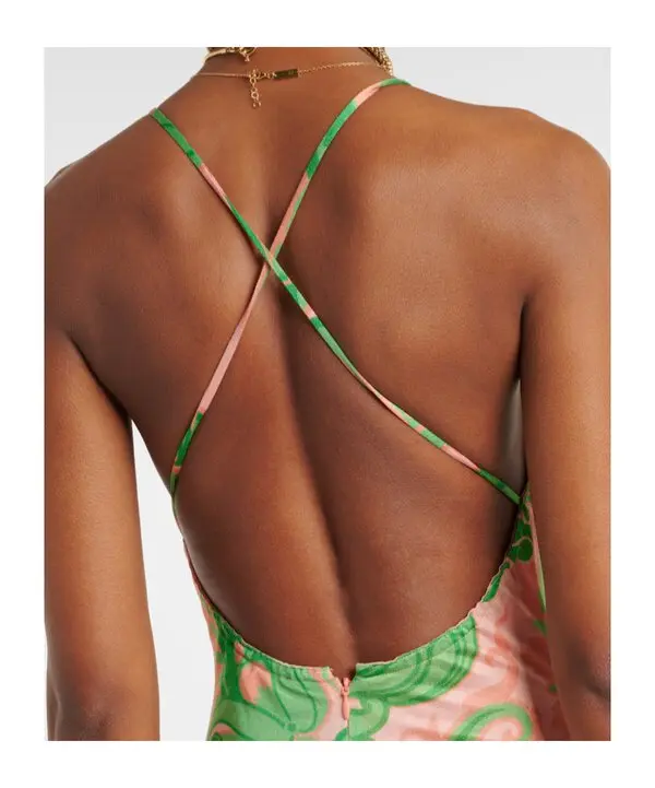 Etro Spaghetti Strap Backless Dress