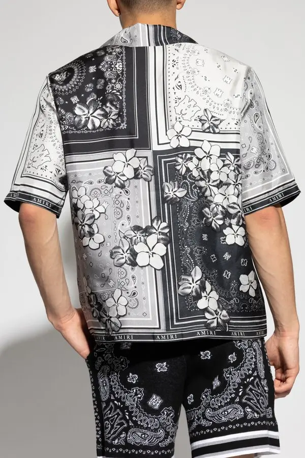 Amiri Bandana Printed Bowling Shirt