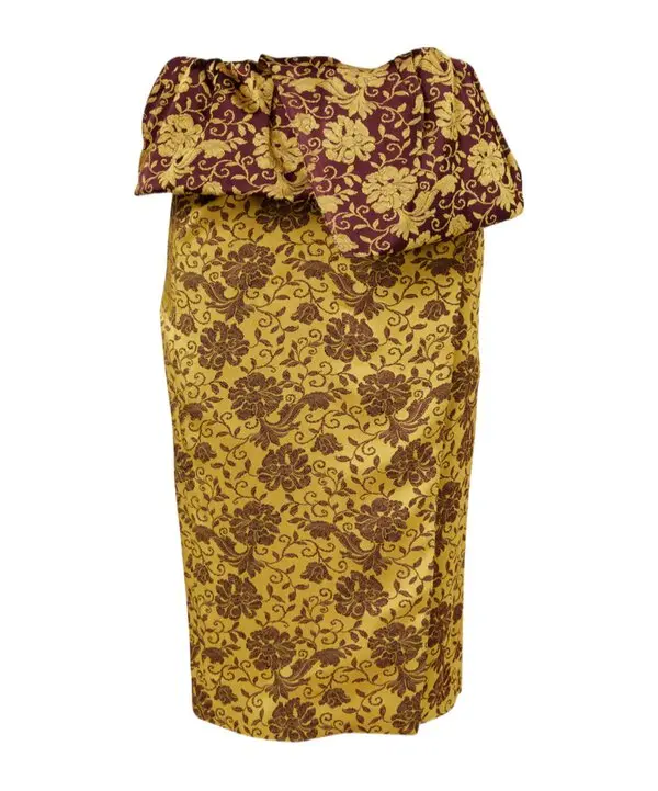 Dries Van Noten Floral Ruffled Midi Skirt - Yellow