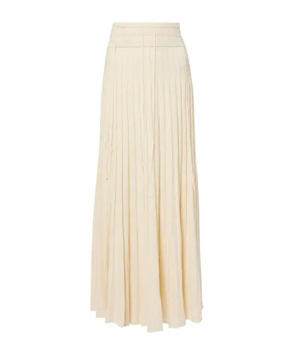 Christopher Esber Linen And Silk-blend Maxi Skirt - Nude