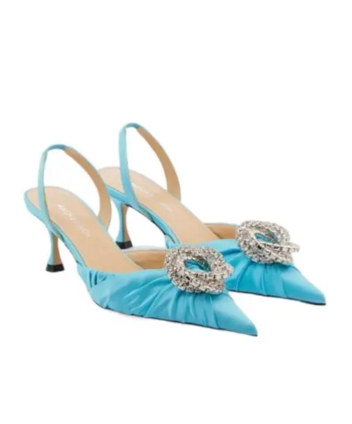 MACHMACH Galaxy 65 Satin Slingback Pumps