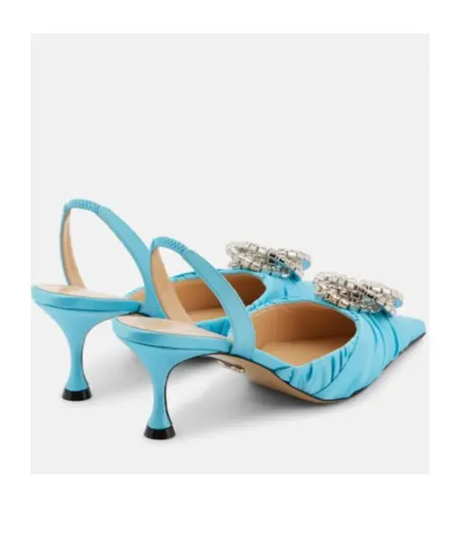 MACHMACH Galaxy 65 Satin Slingback Pumps
