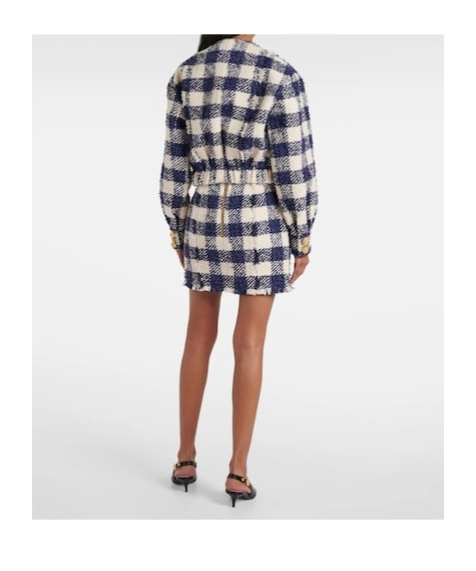 Balmain Checked Tweed Jacket