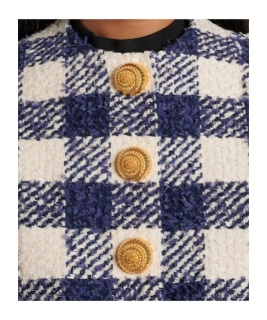 Balmain Checked Tweed Jacket