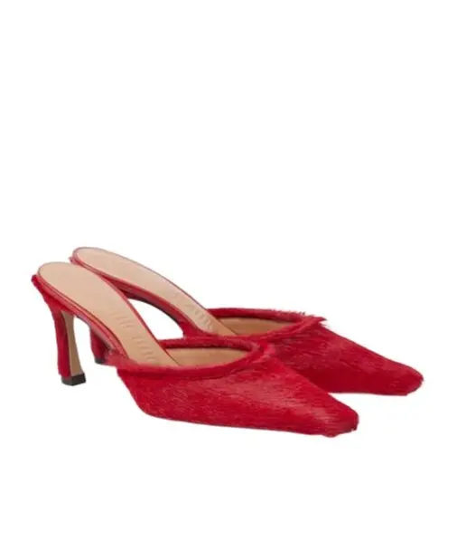 Attico Juno 75 Mules - Red