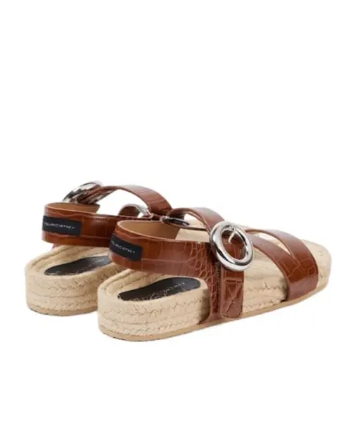 Stella McCartney Wave Leather Espadrille Sandals