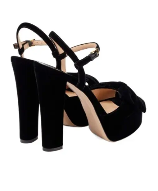 TOM FORD Velvet Platform Sandals