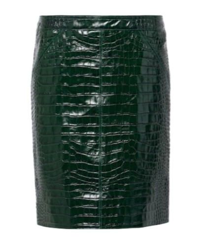 TOM FORD Croc-effect Leather Miniskirt - Black