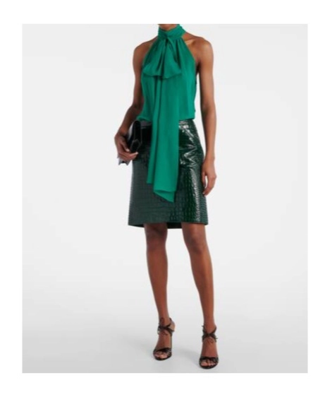 TOM FORD Croc-effect Leather Miniskirt