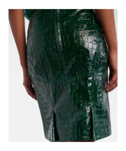TOM FORD Croc-effect Leather Miniskirt
