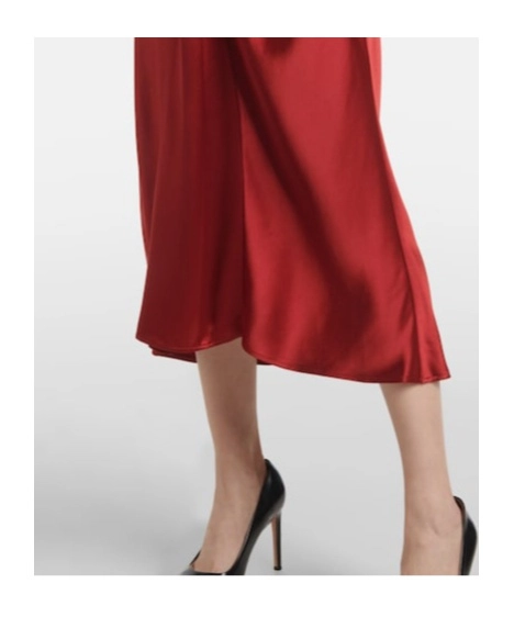 Staud Wayfaring Ruched Ponte And Satin Gown