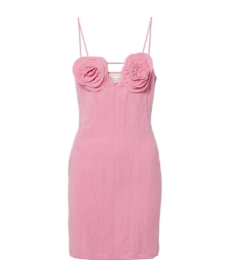 Blumarine Floral Embroidered Mini Dress - Pink