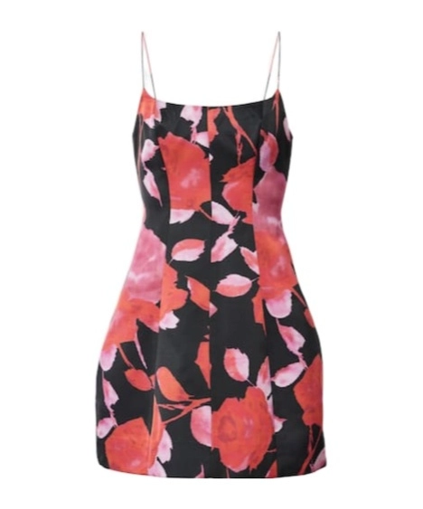 Blumarine Printed Satin Minidress - Black