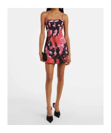 Blumarine Printed Satin Minidress