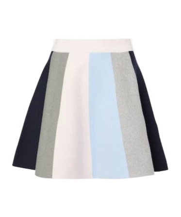 J.W.ANDERSON Color-block Knit A-line Mini Skirt - White