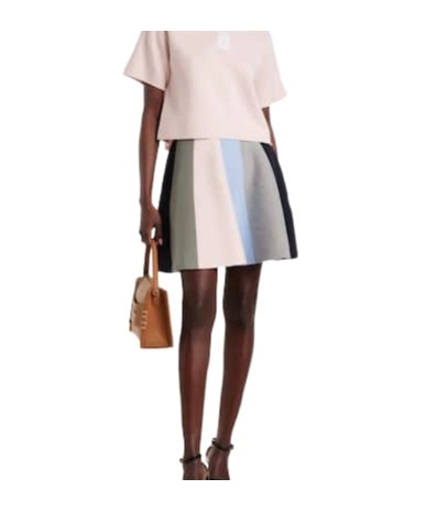 J.W.ANDERSON Color-block Knit A-line Mini Skirt