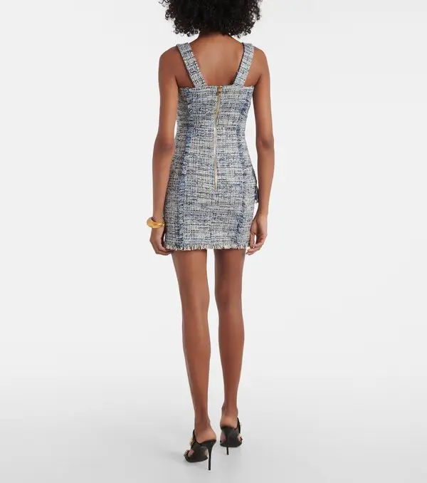 Balmain Denim Tweed Minidress
