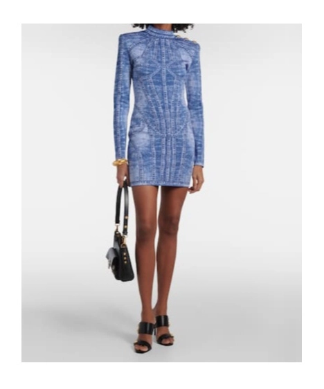 Balmain Trompe L'œil Jacquard Minidress