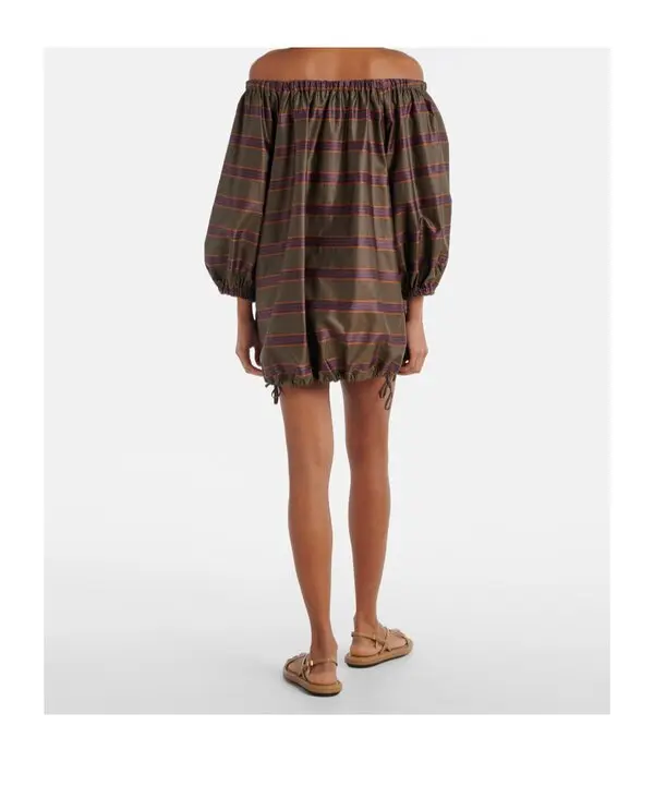 Max Mara Alcamo Cotton-blend Canvas Minidress