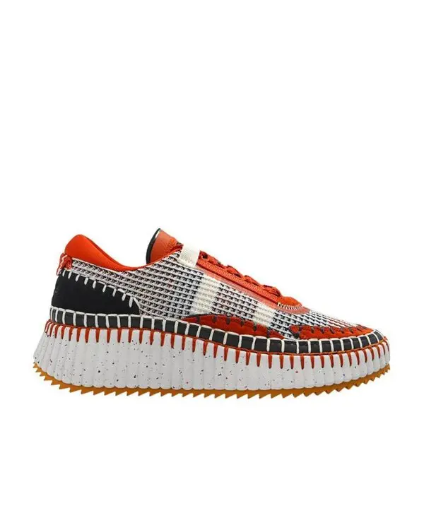 Chloé Nama Knitted Low-top Sneakers - White