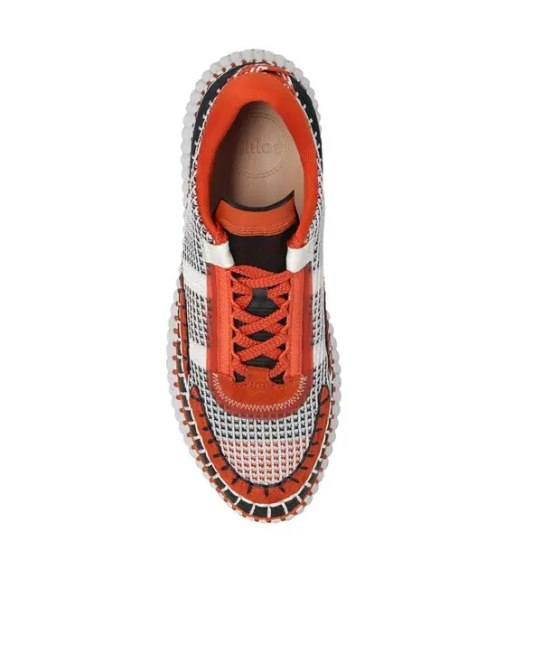 Chloé Nama Knitted Low-top Sneakers - White