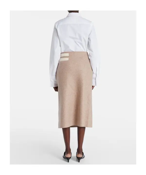 JIL SANDER Wool-blend Midi Skirt