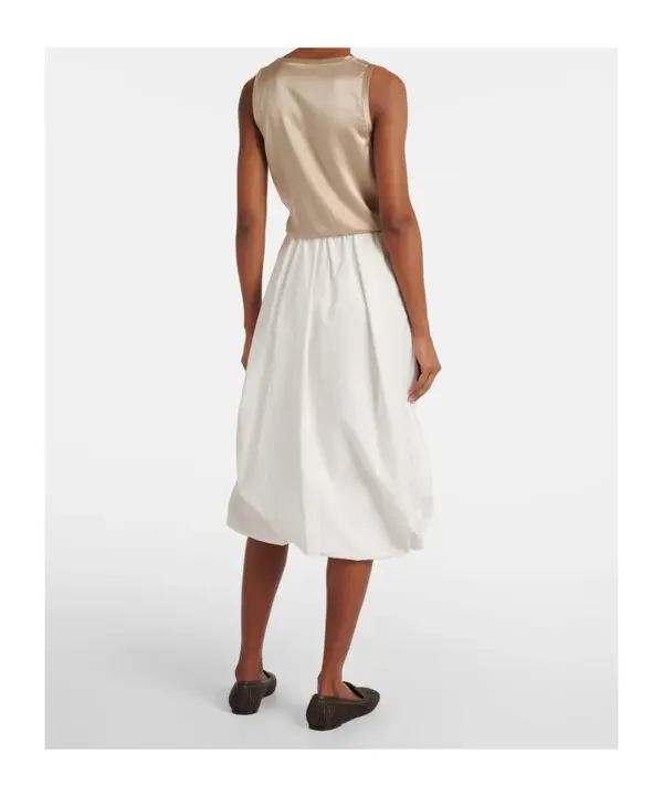Brunello Cucinelli Elastic Waist Midi Skirt