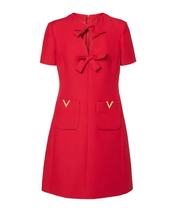 Valentino Garavani Crepe Couture Bow-detail Minidress