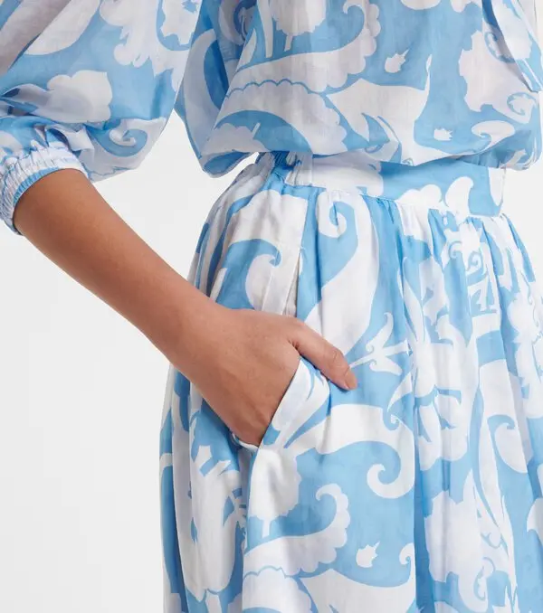Etro Printed Pattern Midi Skirt