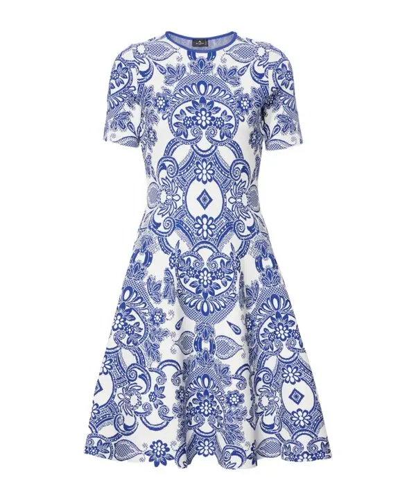 Etro Paisley Mini Dress - Blue