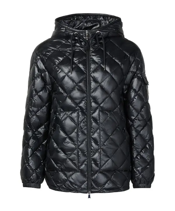 Moncler Short Quilted Hooded Down Jacket - Black