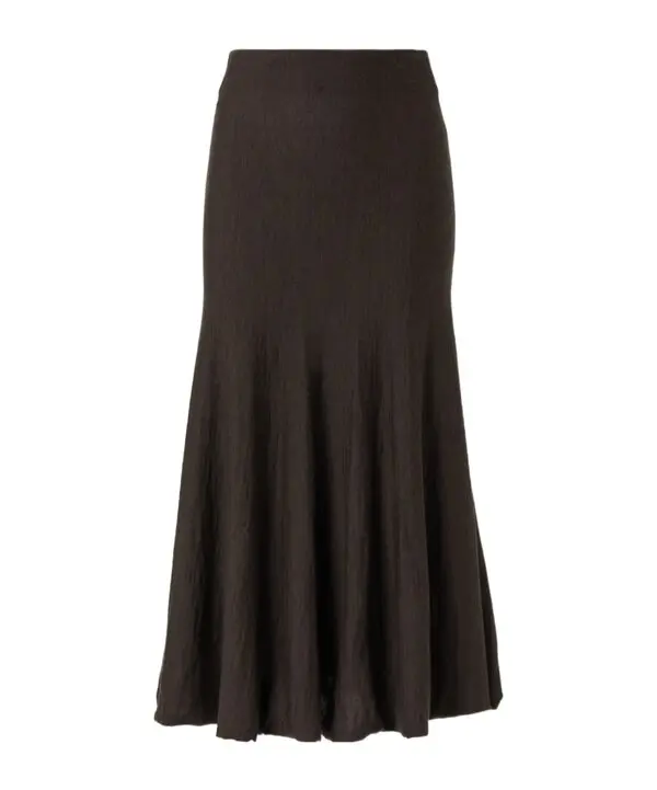 Khaite Mayu Wool Midi Skirt
