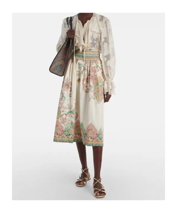Etro Printed Midi Skirt