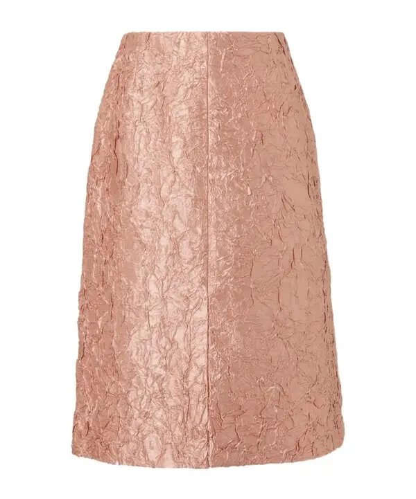 Dries Van Noten Front Slit Skirt - Nude