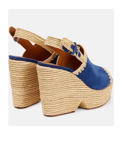 Clergerie Damya Suede Wedge Sandals