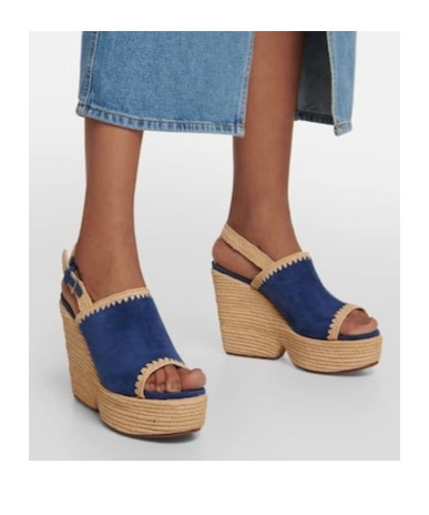 Clergerie Damya Suede Wedge Sandals
