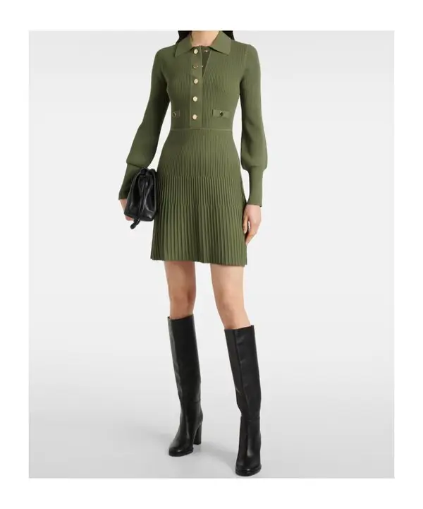 Veronica Beard Lauper Ribbed-knit Sweater Dress