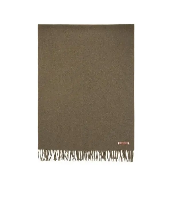 Acne Studios Logo Patch Scarf - Green