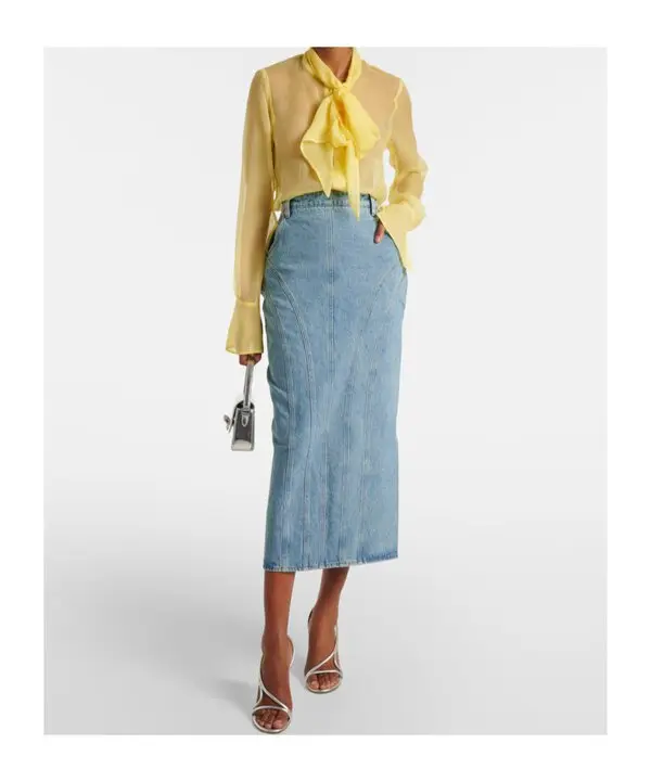 Nina Ricci Denim Midi Skirt