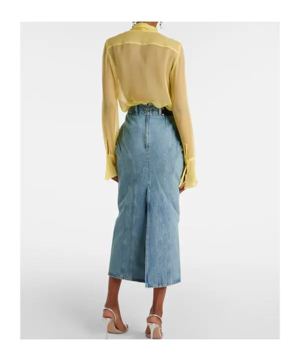 Nina Ricci Denim Midi Skirt