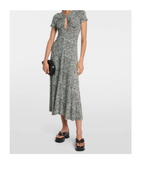 Proenza Schouler Zebra-print Keyhole Maxi Dress