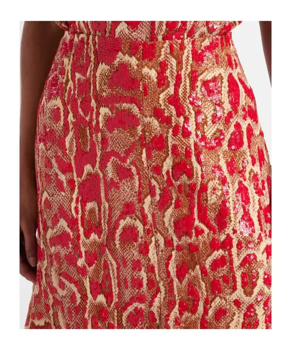 Dries Van Noten Shera Sequined Midi Skirt