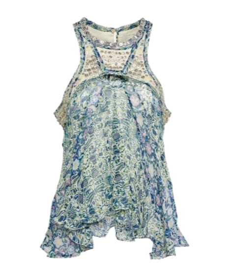 Isabel Marant Étoile Onyle Printed Silk Chiffon Top - Gray