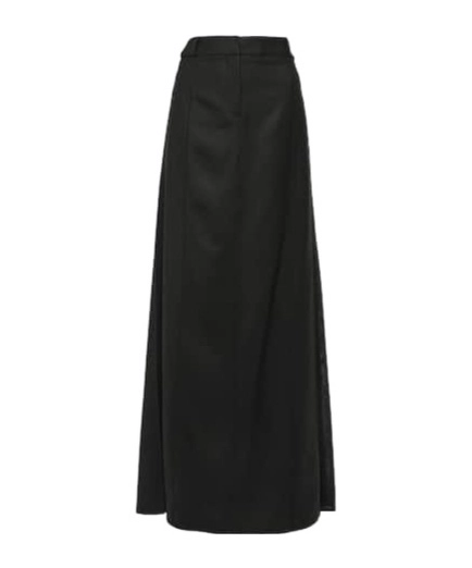 Victoria Beckham Wool-blend Maxi Skirt - Black