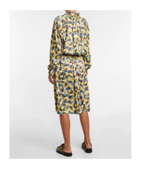 Plan C Long-sleeved Floral Dress