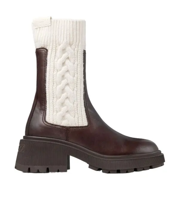 JIMMY CHOO Panelled Round-toe Boots