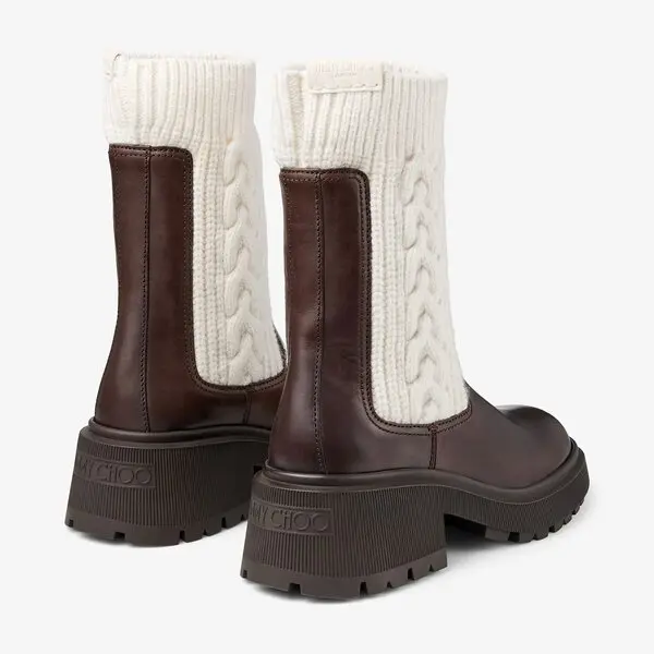 JIMMY CHOO Panelled Round-toe Boots