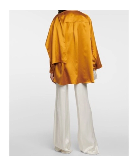 ROKSANDA Kata Draped Silk Satin Top