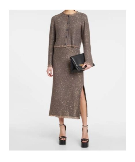 Altuzarra Dione Sequin-embellished Midi Skirt