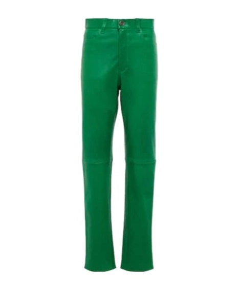 Stouls High-rise Leather Pants - Green